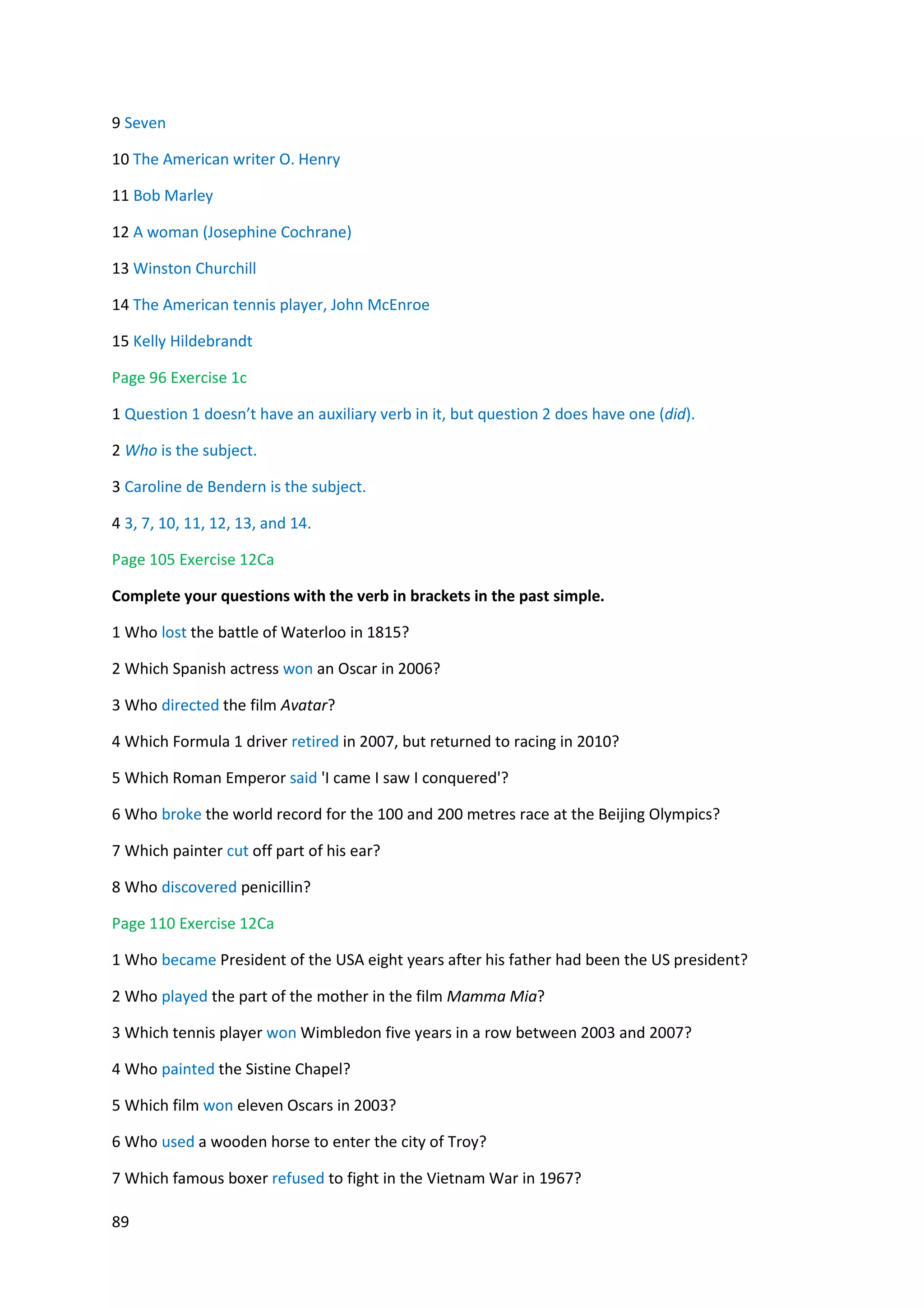 English file 3e_pre-int_sb_answer_key | PDF