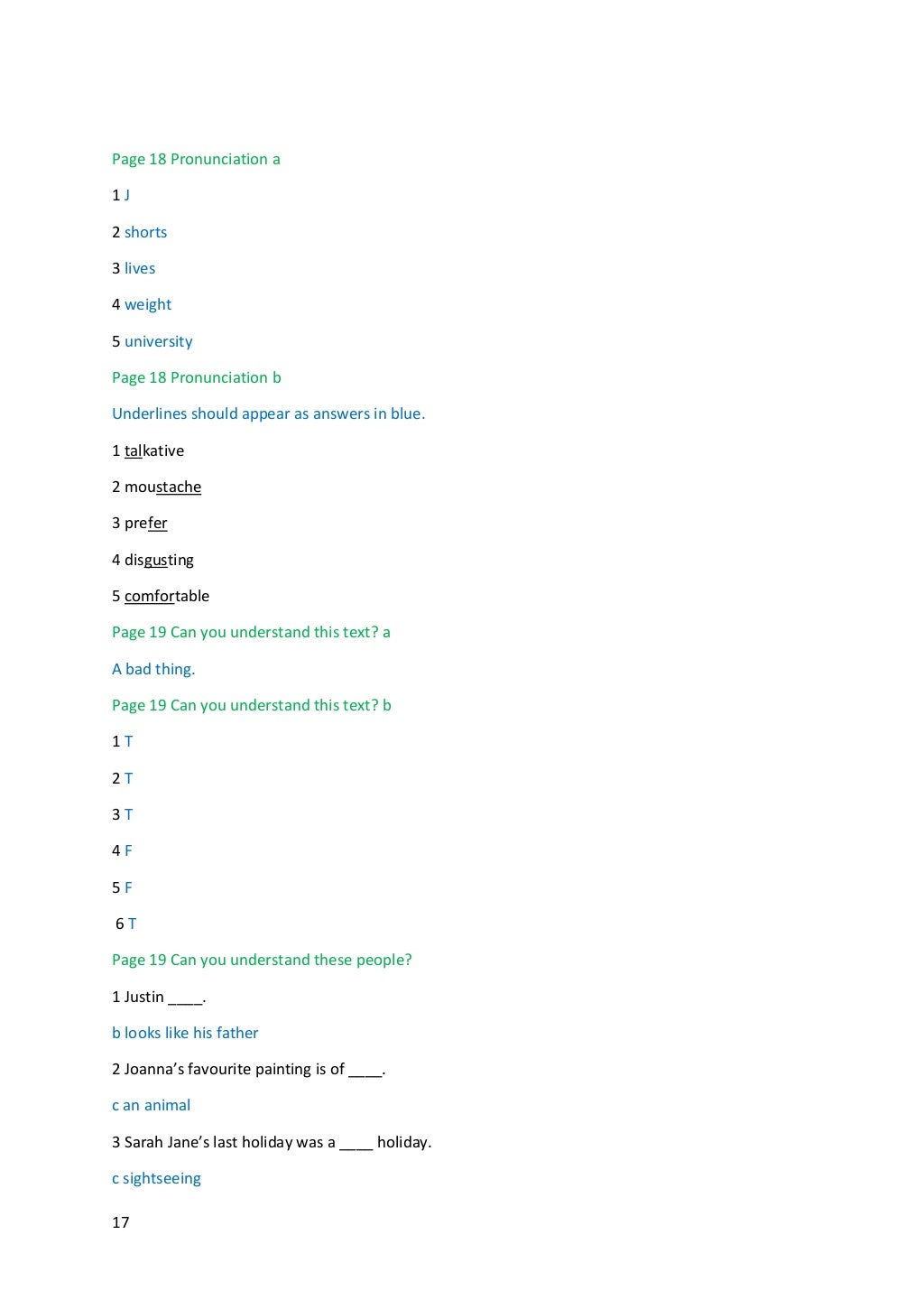 English file 3e_pre-int_sb_answer_key