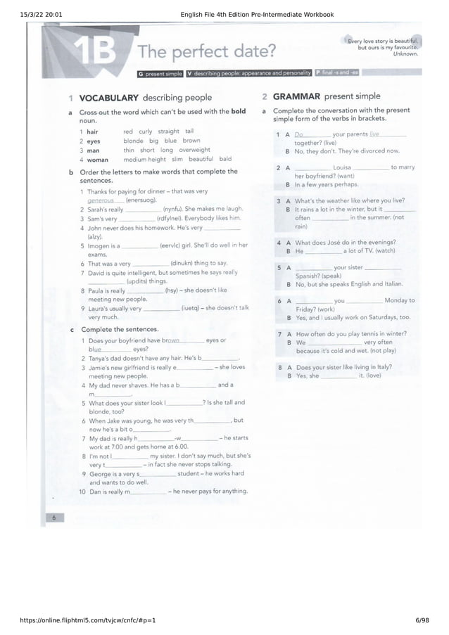 English File 4th Edition Pre-Intermediate Workbook.pdf