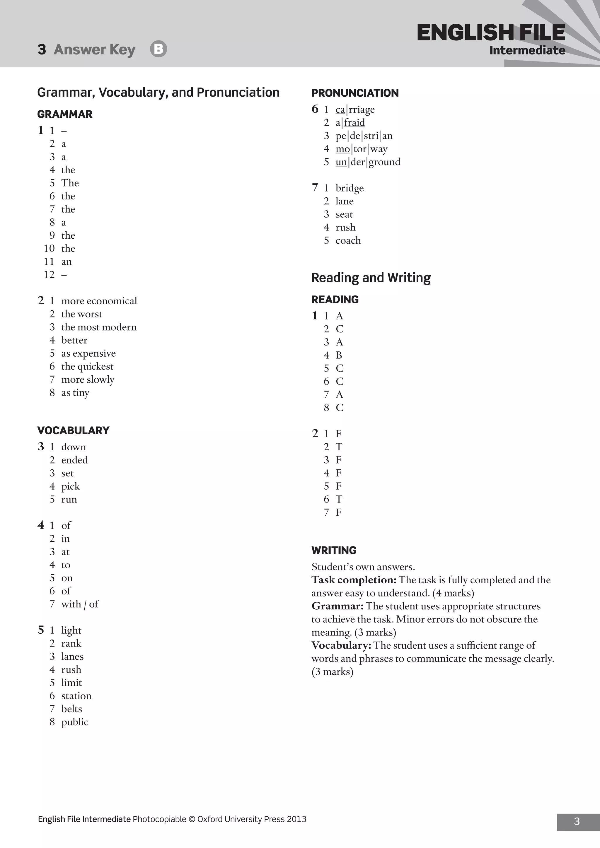 English file intermediate 3 | PDF