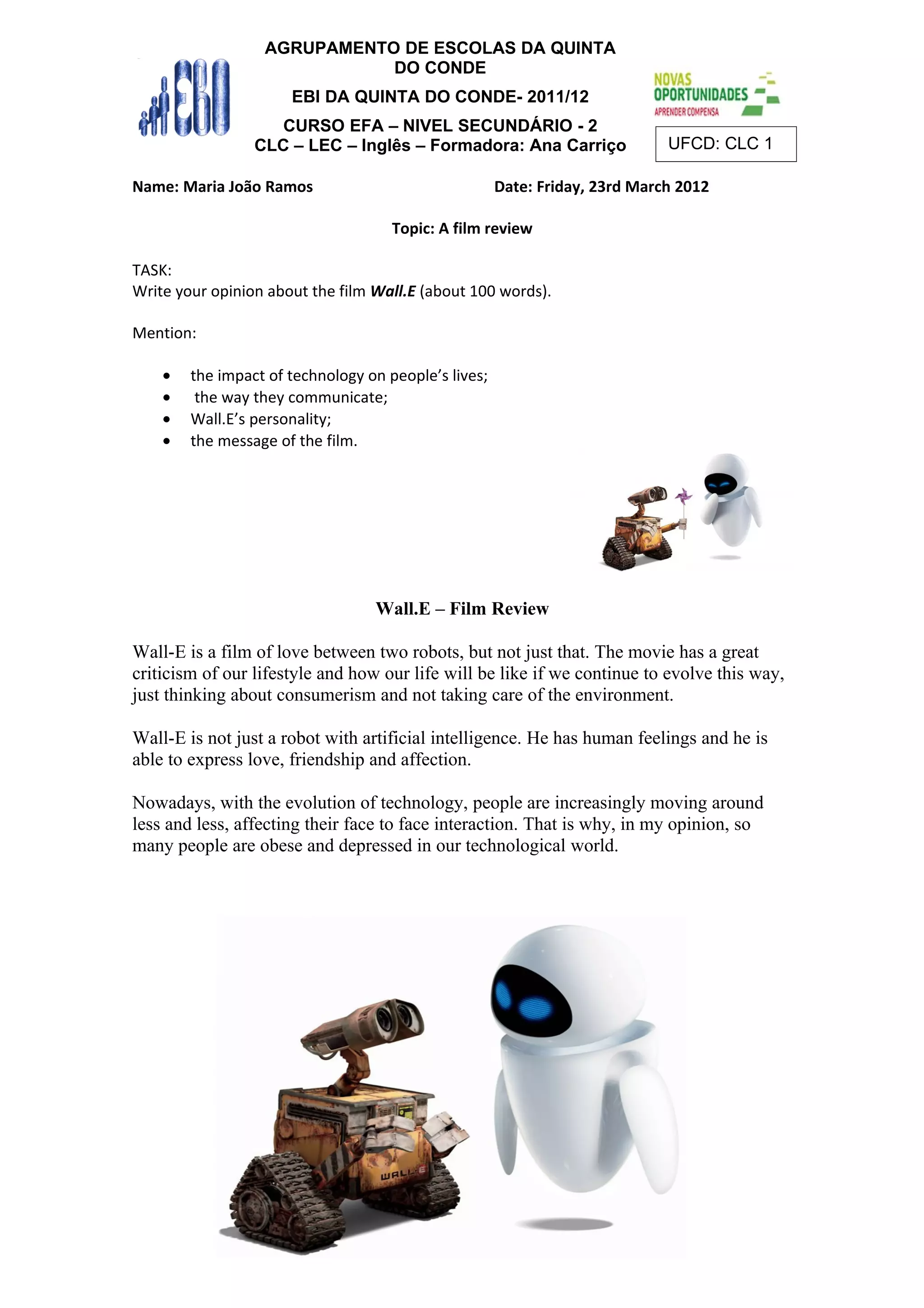 Wall.E – Film Review | DOC