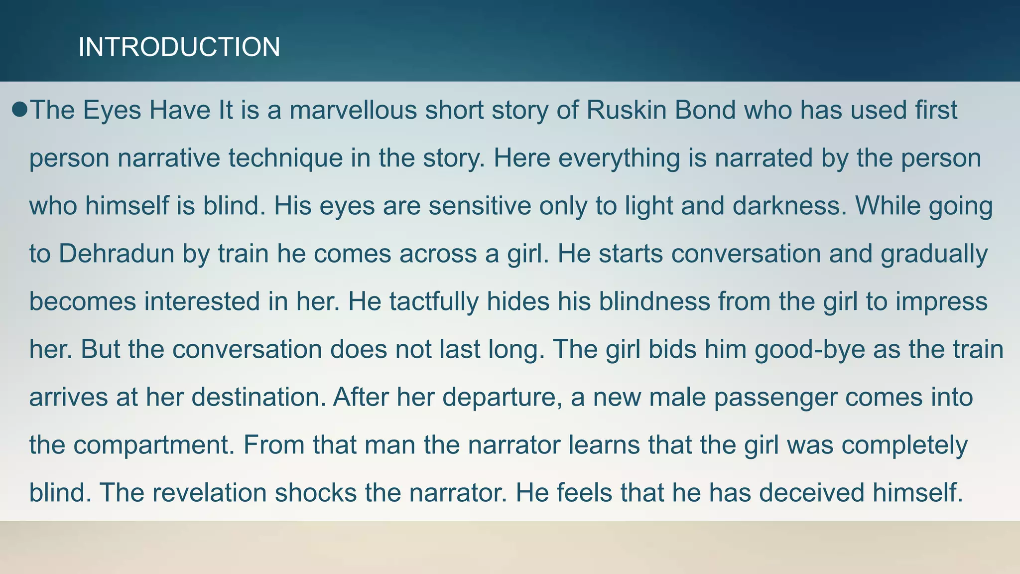 The eyes have it | PPTX