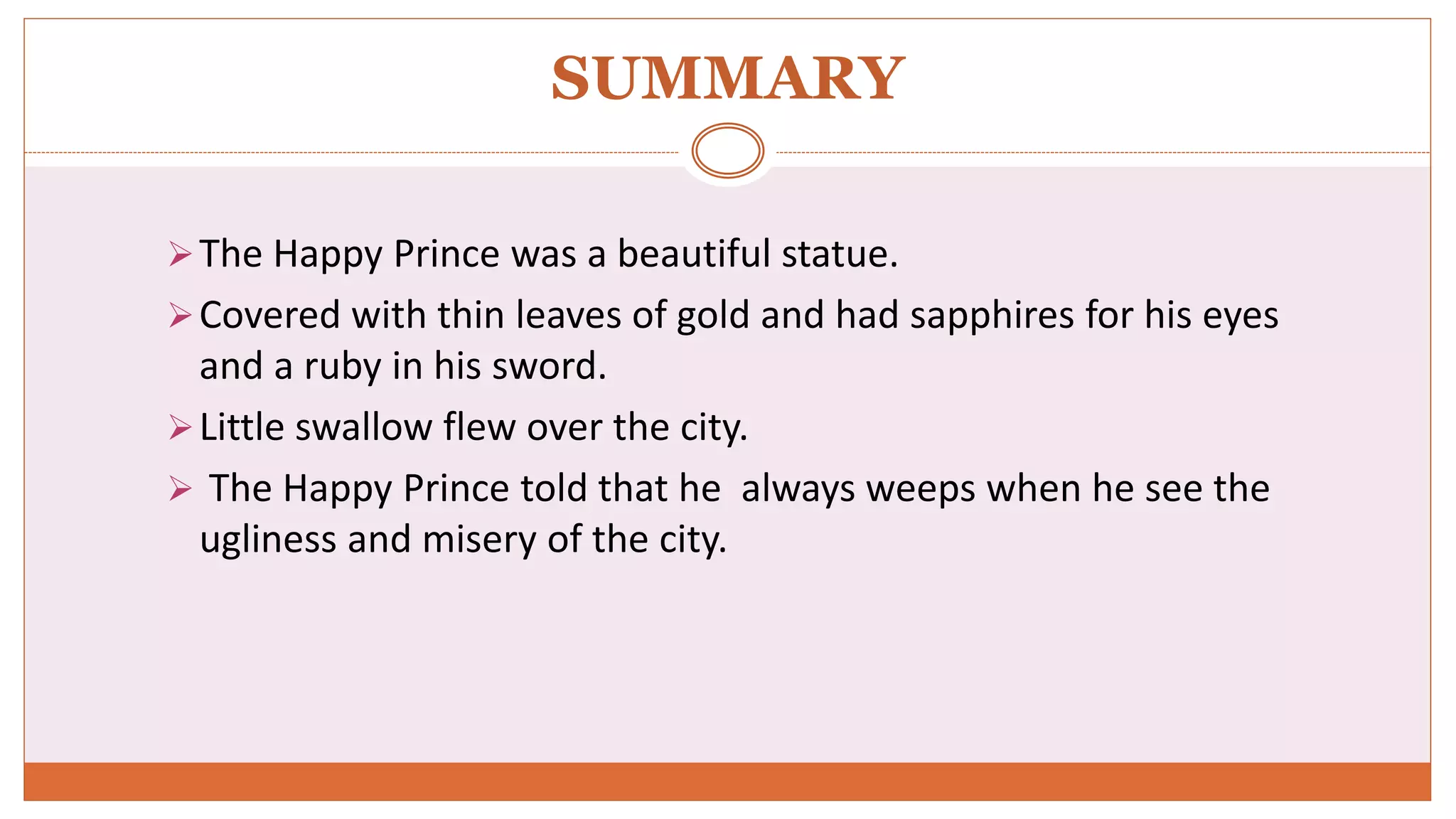 the happy prince by oscar wlide | PPTX