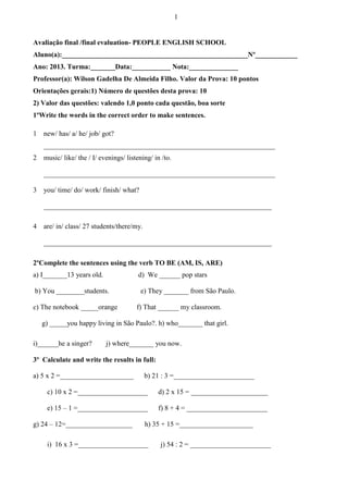 English final evaluation | DOCX