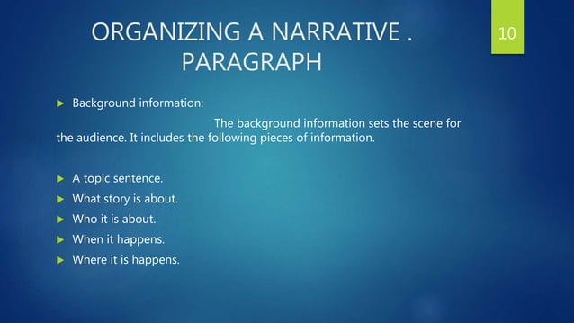 Descriptive and Narrative paragraph written. | PPTX