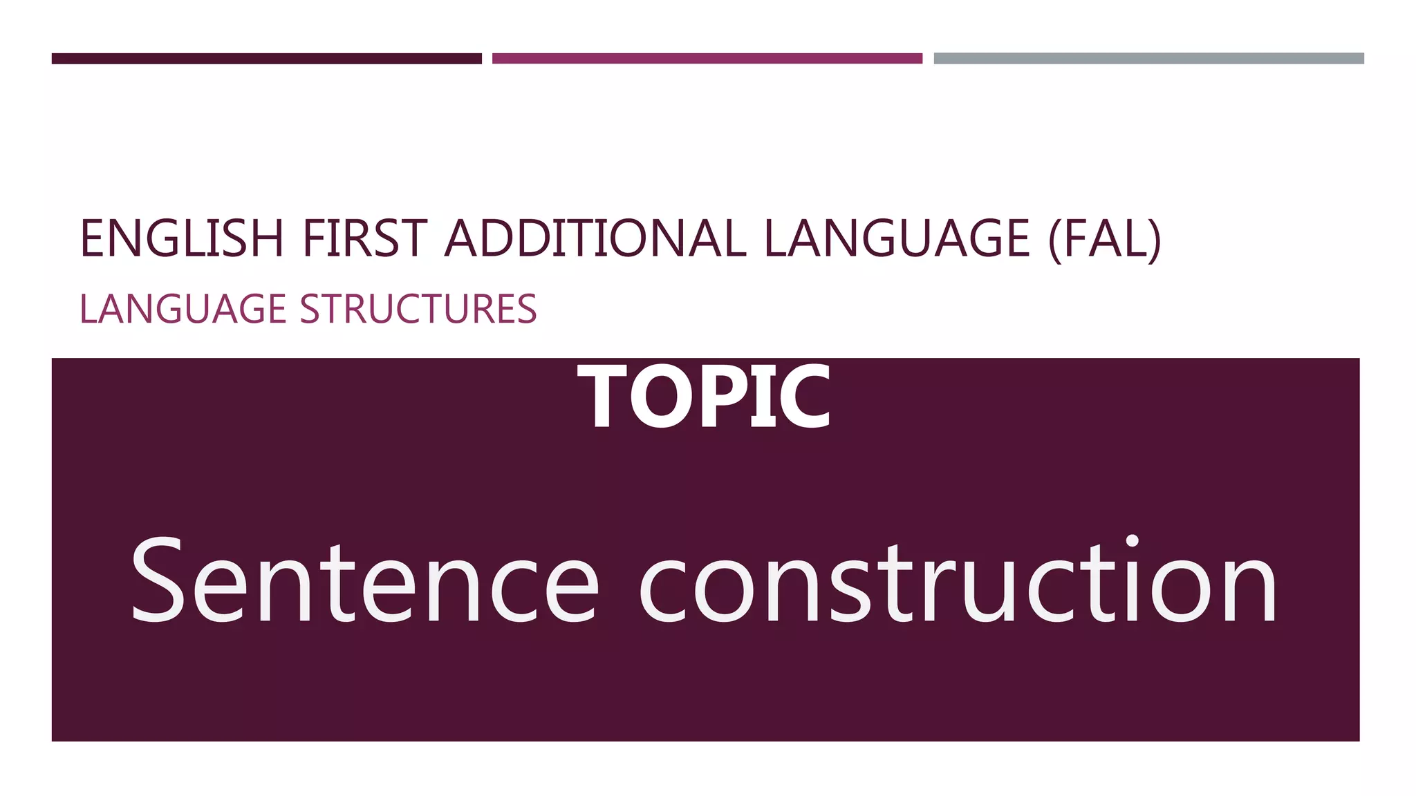 English first additional language (fal) | PPTX