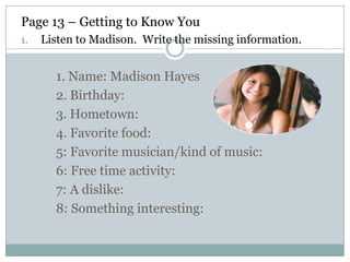 English first hand Success Notes unit 1 | PPTX