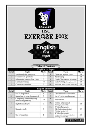 HSC 2023-24 English First Paper | PDF