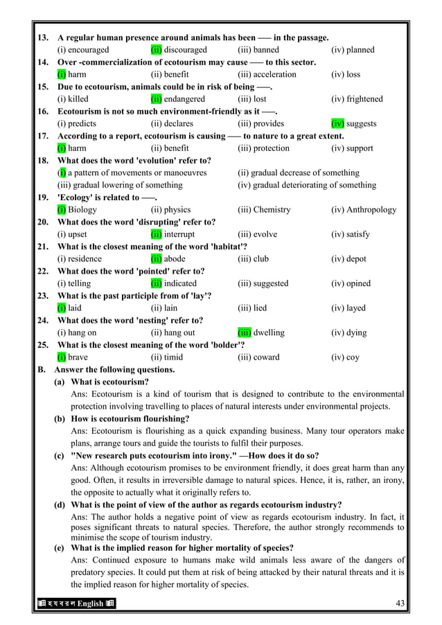 HSC 2023-24 English First Paper | PDF | Dating | Family and Relationships