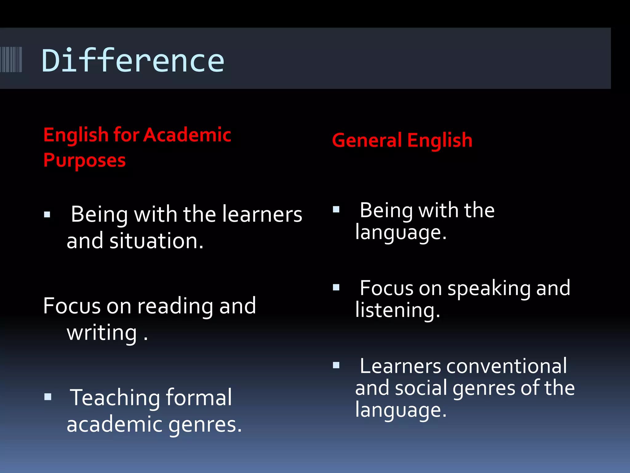 English for academic purposes | PPTX