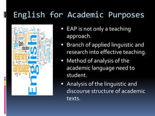 English for academic purposes | PPTX