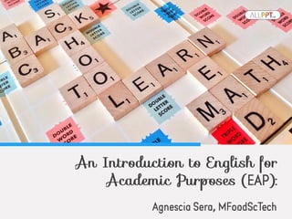 English for academic purposes (eap) introduction | PPT