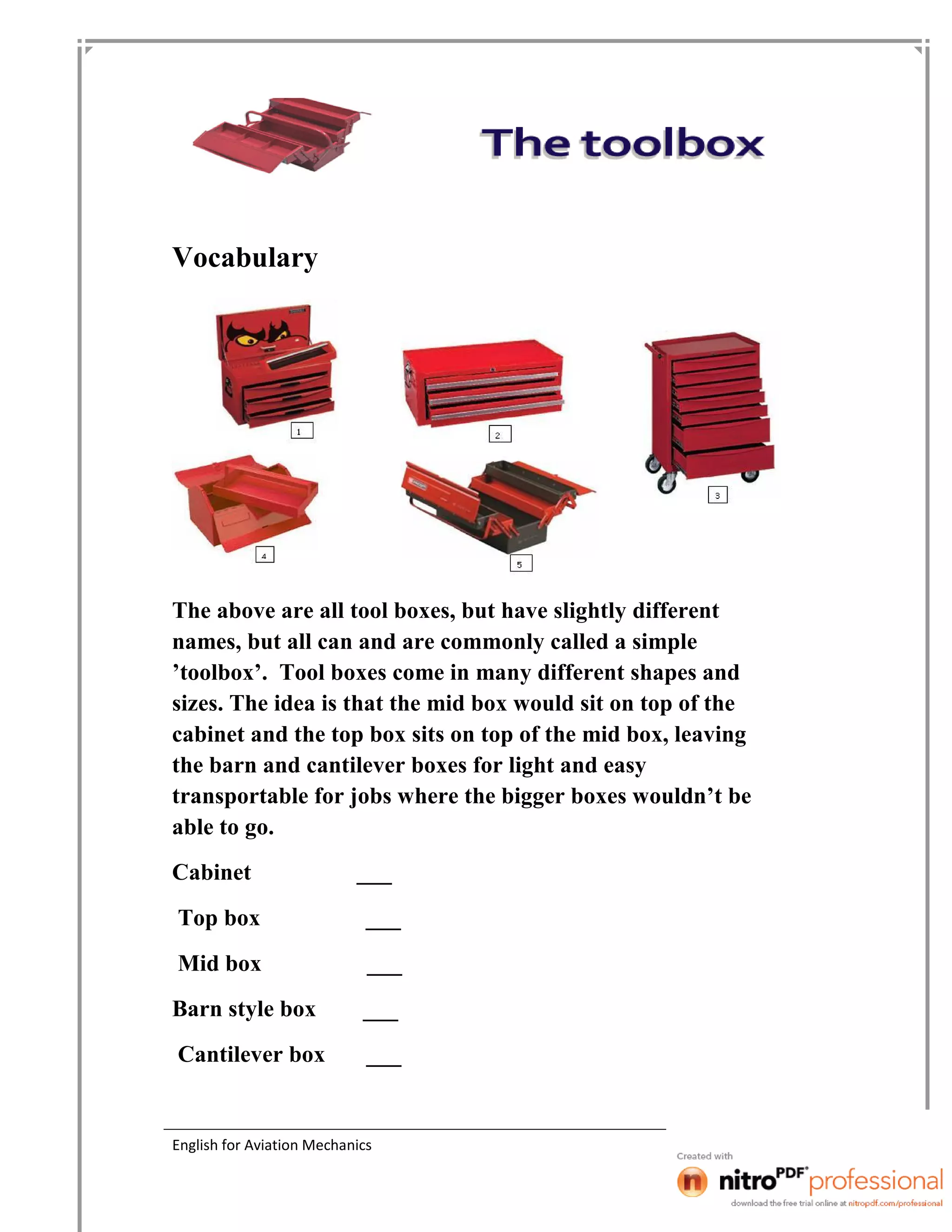 English for aviation mechanics | PDF