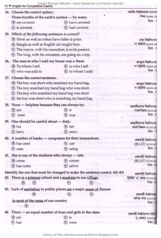 English for competitive exam tanbircox | PDF