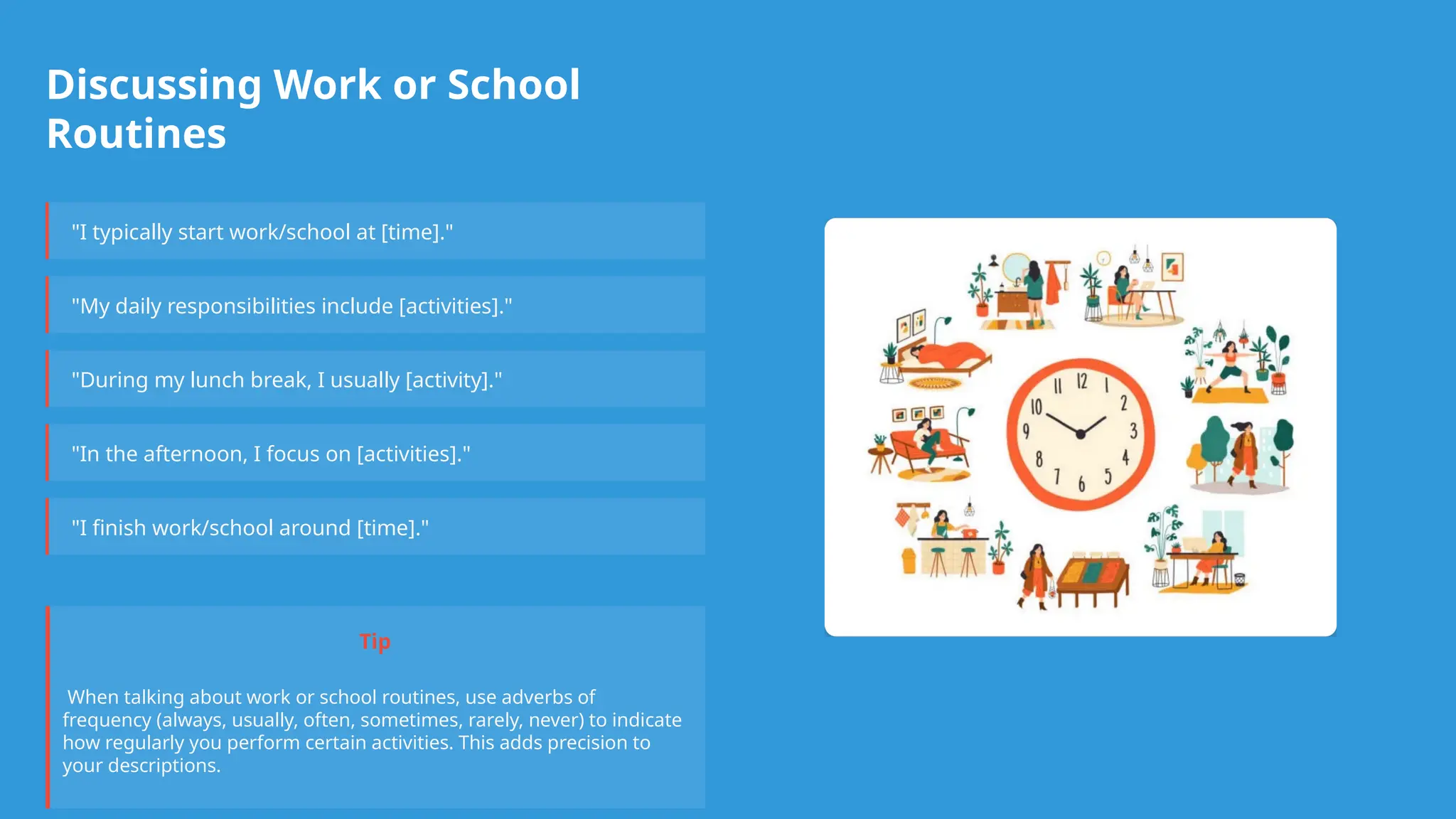 Free ESL Lesson Plan: Daily Life & Routines – English Conversation ...