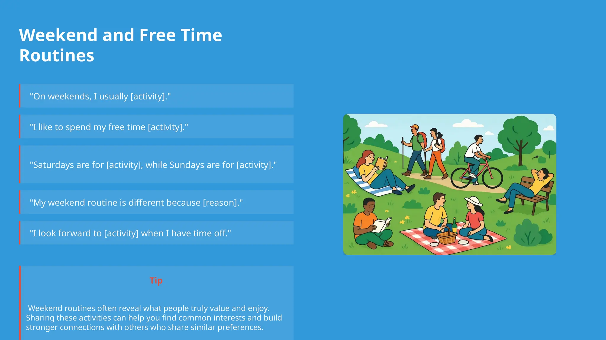 Free ESL Lesson Plan: Daily Life & Routines – English Conversation ...
