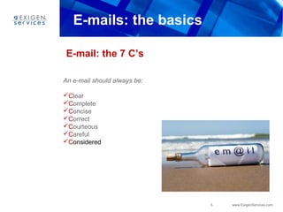 English for E-mails | PPT | Email | Internet