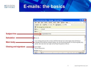 English for E-mails | PPT | Email | Internet