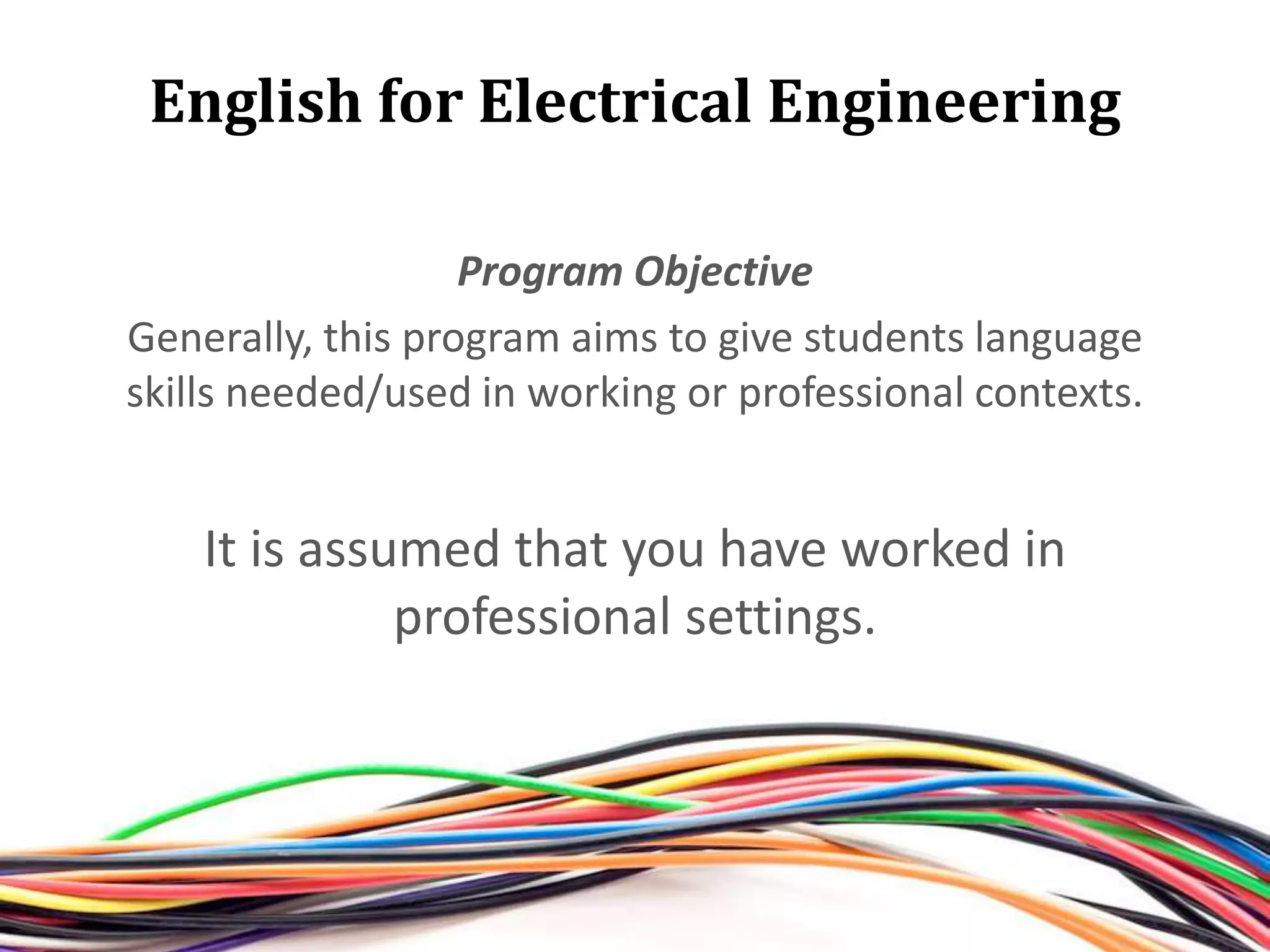 English for electrical engineering | PPT