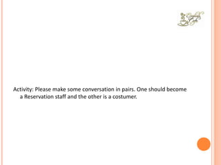 English for Hotel Reservation | PPTX