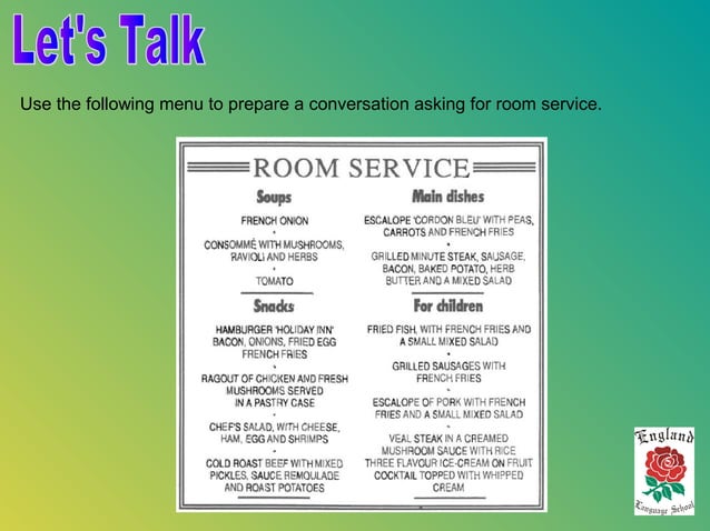 English for hotel management module 5 - room service | PPT