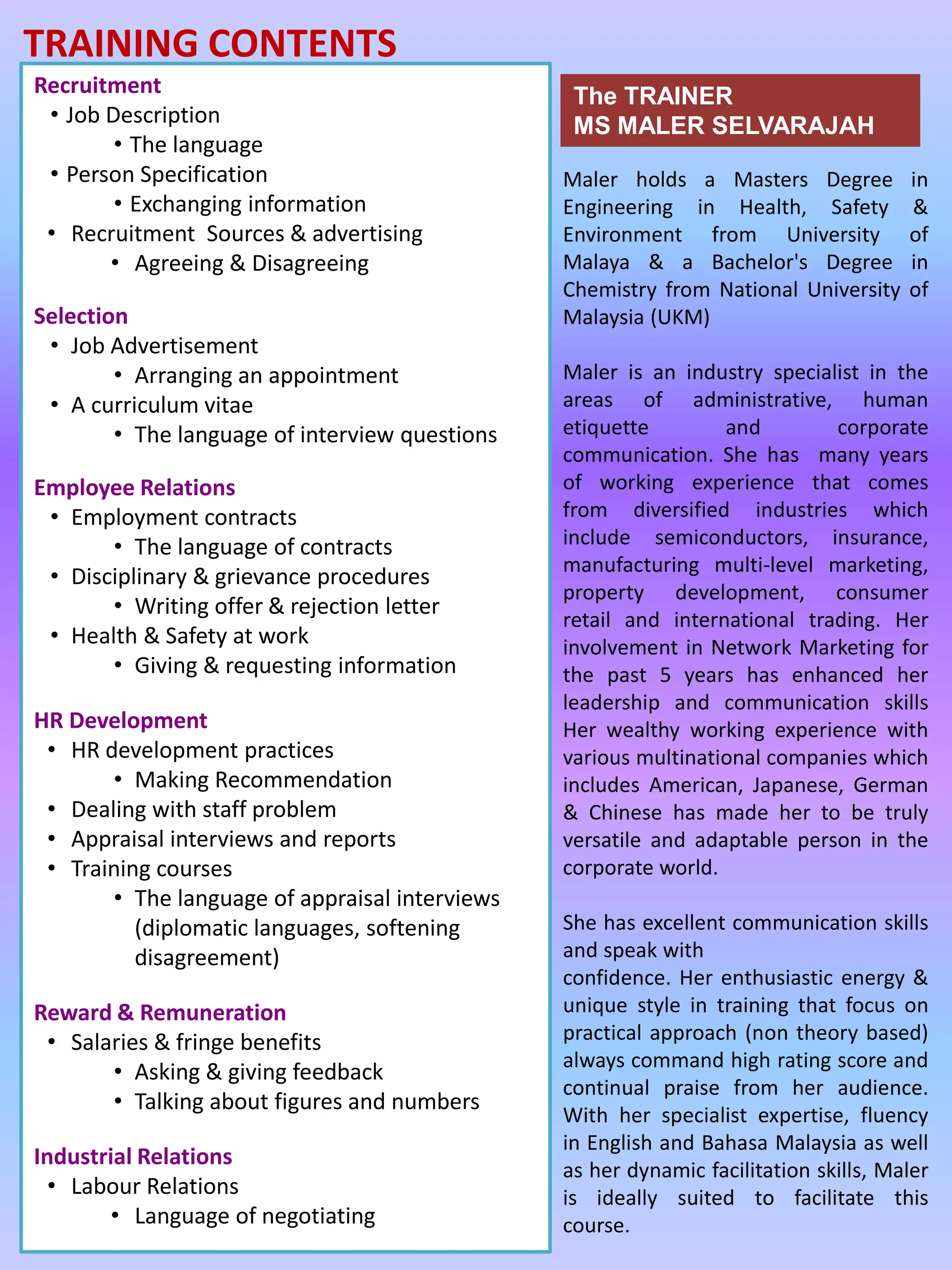 English for hr | PDF