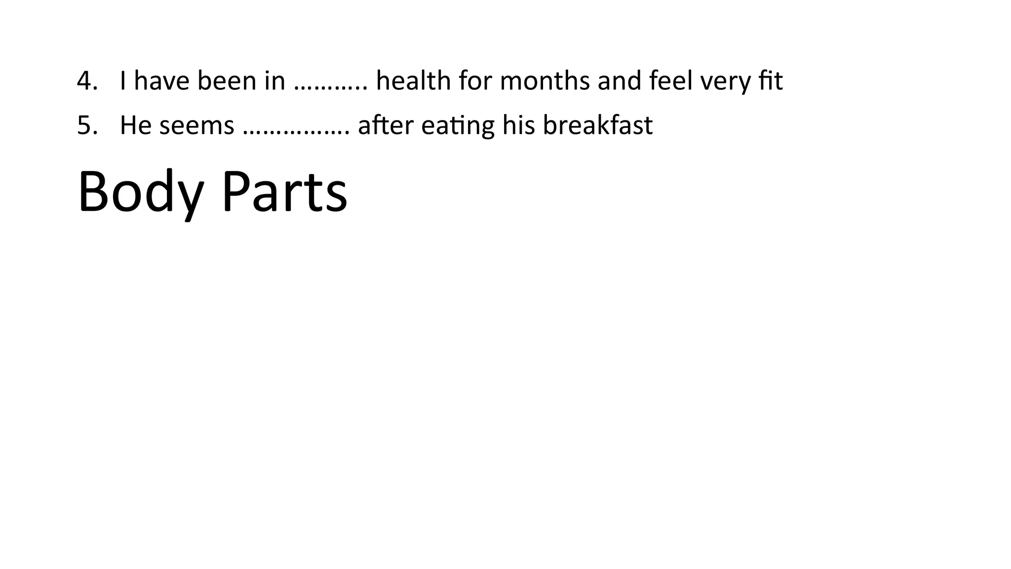 English for Medicine - HEALTH & BODY PARTS Enrico.docx