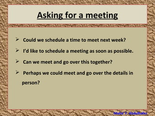 English for meetings | PPT