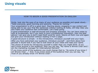English for Presentations | PPTX