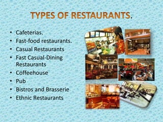 Types of restaurants | PPTX