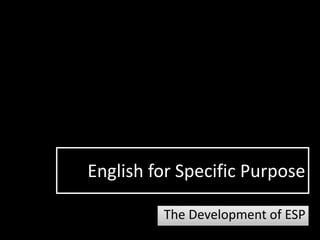 English for specific purpose | PPT