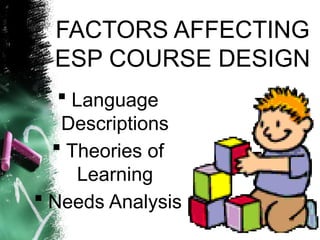 English for Specific Purposes (ESP): Course Design | PPTX