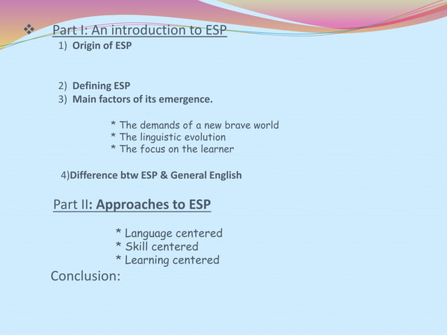 English for Specific Purposes ESP | PPTX