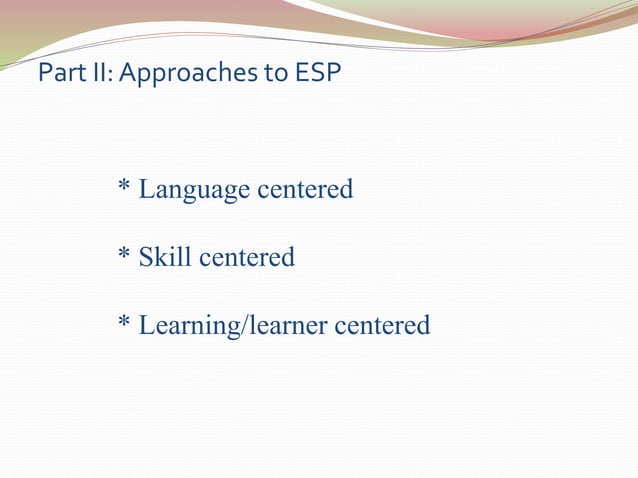 English for Specific Purposes ESP | PPTX