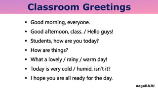English for the Classroom | PPTX