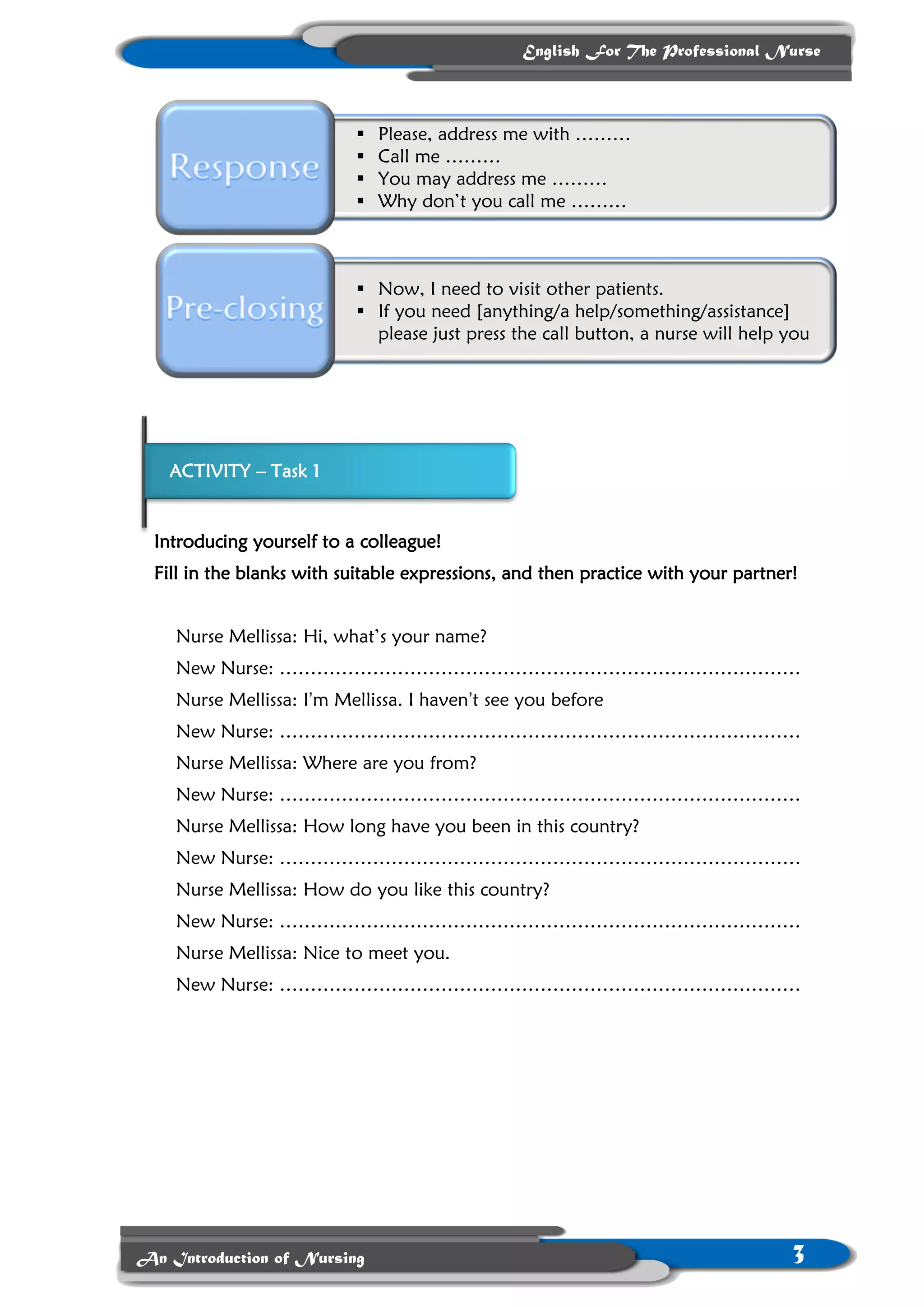 Englishfortheprofessional nurse | PDF