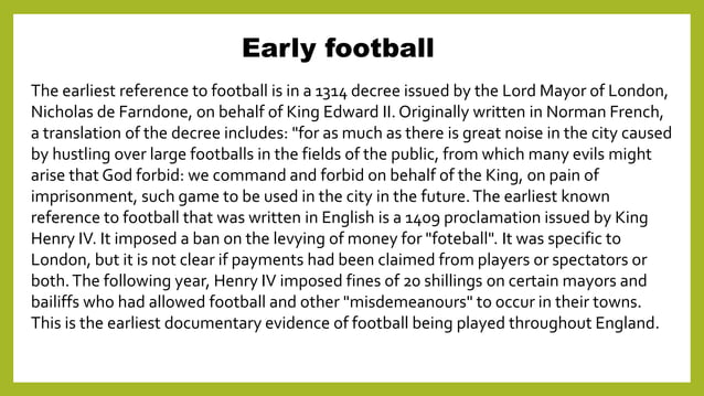 English Fotball History | PDF | Soccer | Sports
