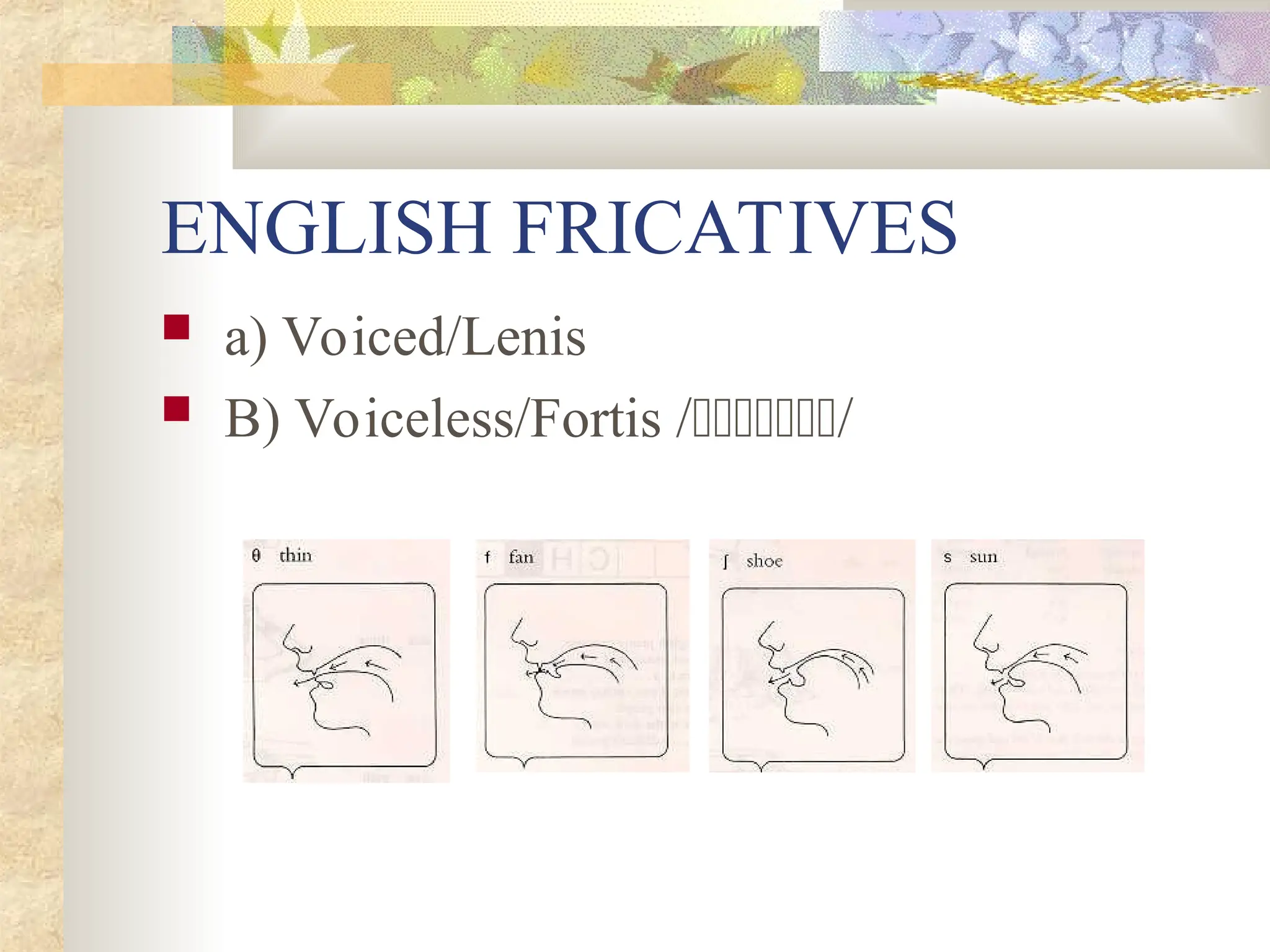 ENGLISH FRICATIVES A PART OF CONSONANT.ppt