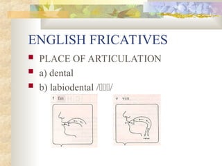 ENGLISH FRICATIVES A PART OF CONSONANT.ppt