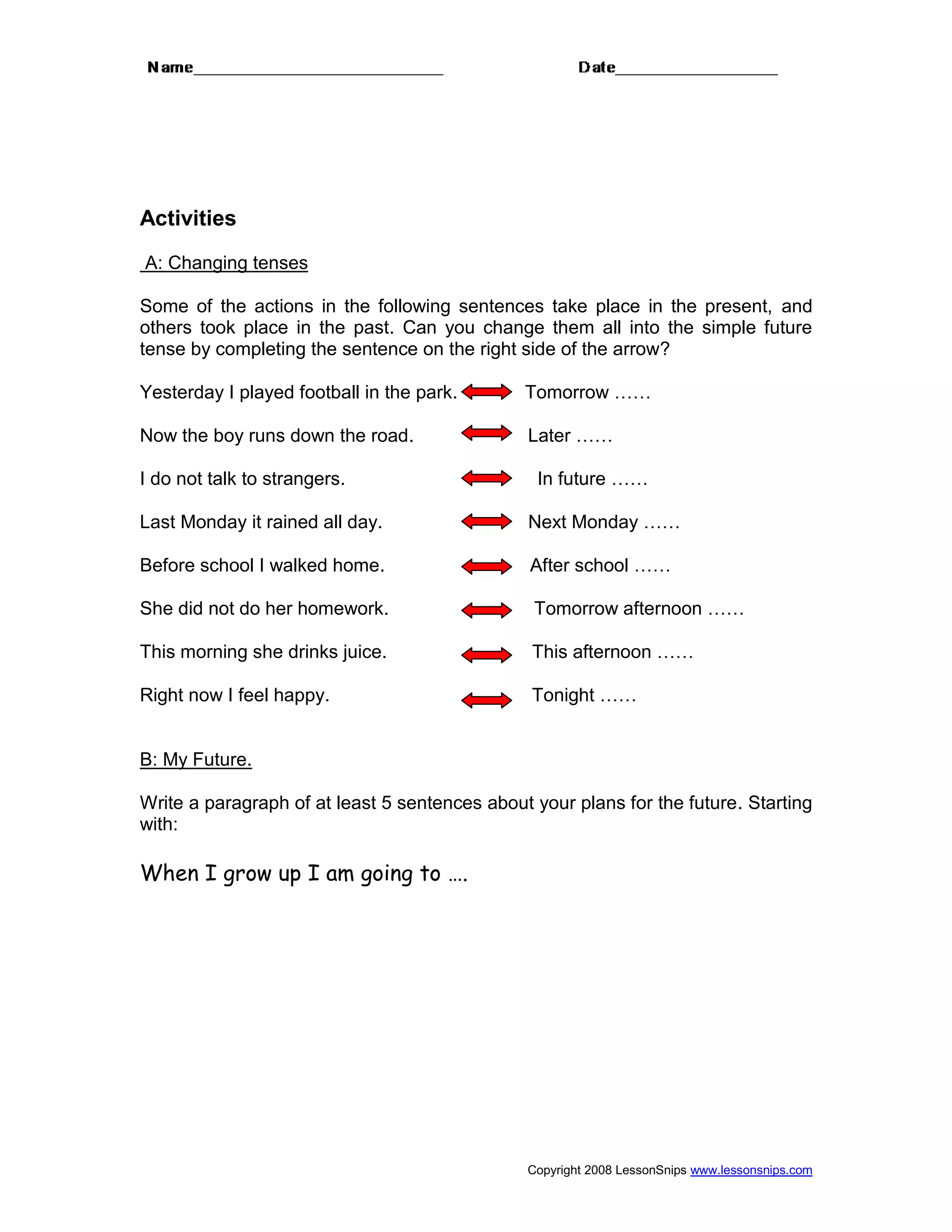 English futuretense | PDF