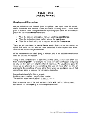 English futuretense | PDF