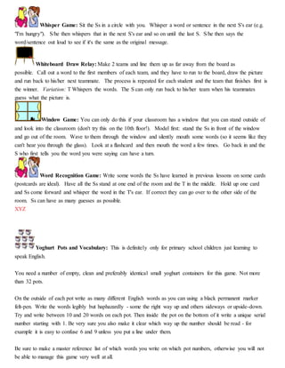English game for kids | DOCX