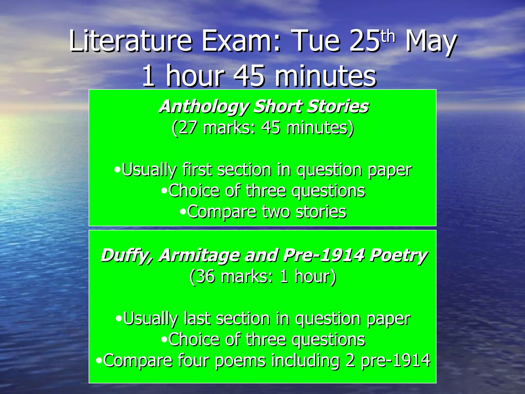 English gcse exams 2010 | PPT