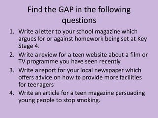 English gcse final tips | PPTX