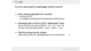 English google webmaster central: Internationalization | PPTX