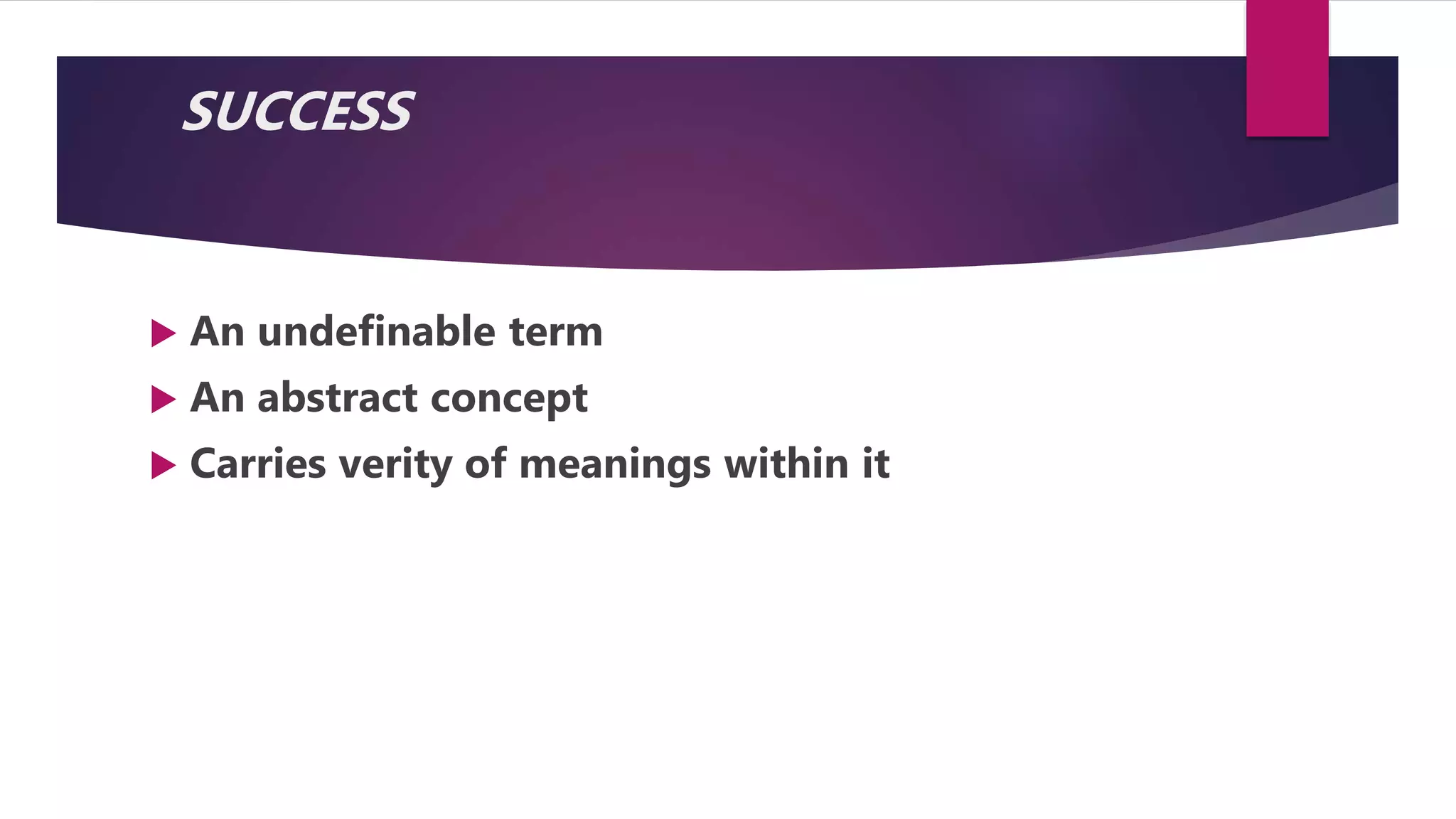 Meaning of Success in life | PPTX