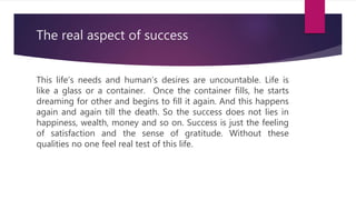 Meaning of Success in life | PPT