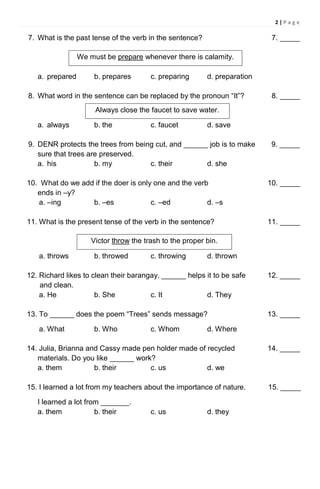 Periodical Test English 2 | PDF