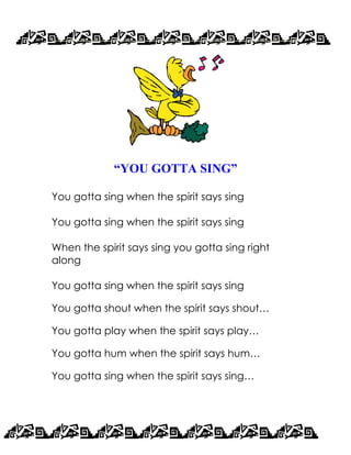 English Grade 1 Songs | DOC