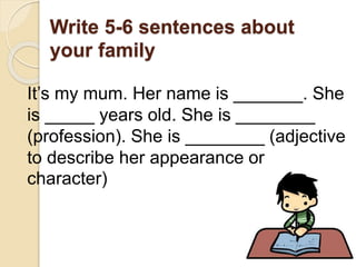 English Grade 5 Family relationships Unit 3 Values PPT.pptx